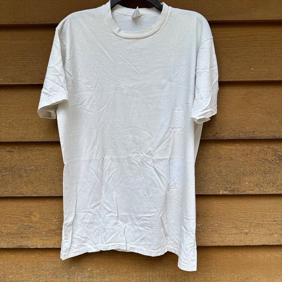 Stanford | Shirts | Vintage Stafford Polo Shirt Plain White Tshirt Size ...